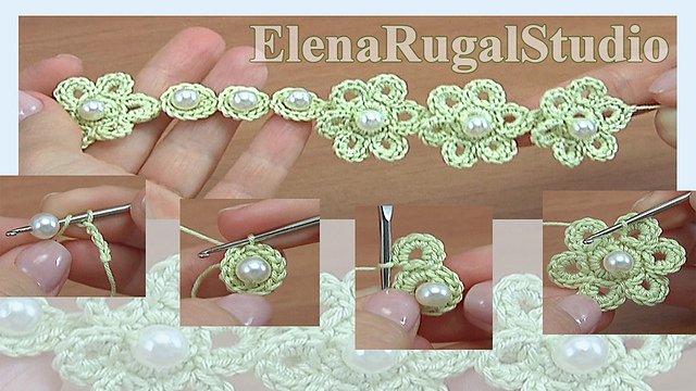 Ravelry: Summer Floral Bracelet pattern by Elena Rugal Studio