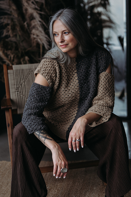 Ravelry: Diptych Sweater pattern by Linda Skuja