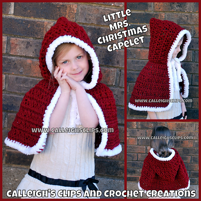 Ravelry: Little Mrs. Christmas Capelet pattern by Elisabeth Spivey