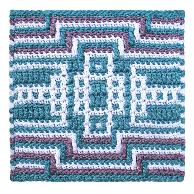 Ravelry: Mosaic Meditation 1 Coaster pattern by Elizabeth Ragsdale