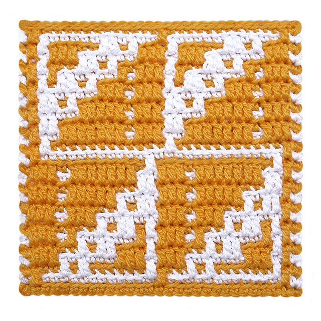 Ravelry: Mosaic Hills and Valleys 1 Coaster pattern by Elizabeth Ragsdale