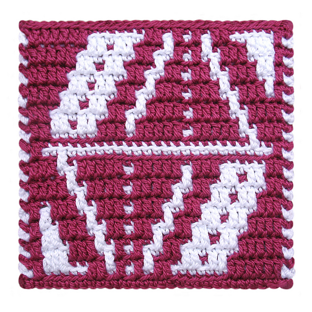 Ravelry: Mosaic Hills and Valleys 4 Coaster pattern by Elizabeth Ragsdale