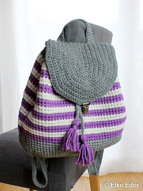 Ravelry: Backpack "Violetta" pattern by Elke Eder Design