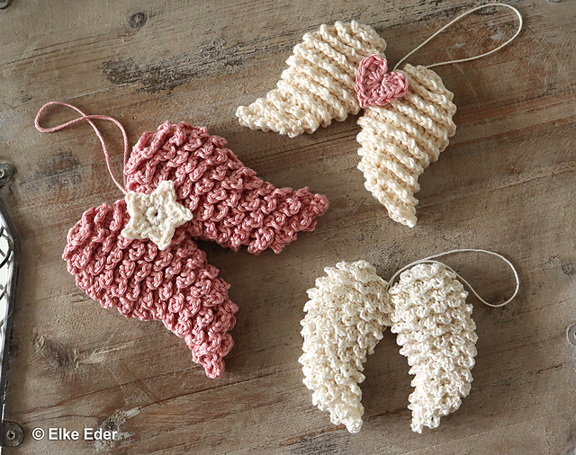 Ravelry: Angel Wings "Curly and Striped" pattern by Elke Eder Design