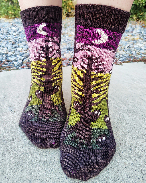 Ravelry: Haunted Forest Socks pattern by Jennifer Beaulieu