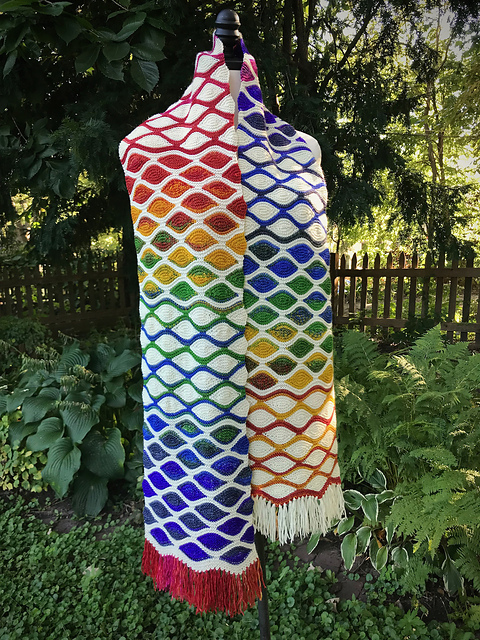 Ravelry: Rainbow Fish Scarf pattern by Elise delMas