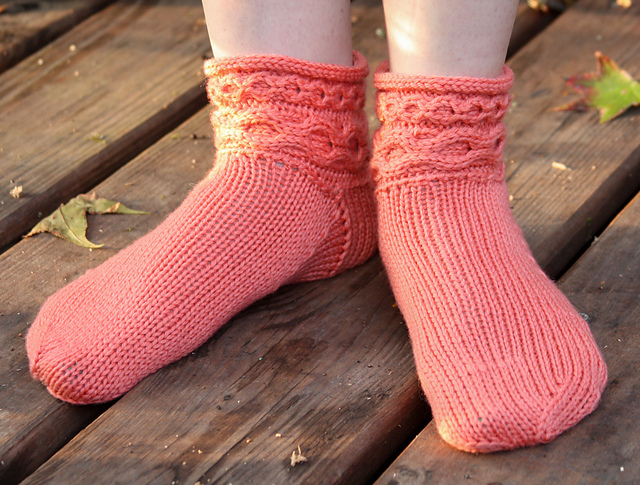 Ravelry: Bienville Slipper Socks pattern by Emily Ringelman