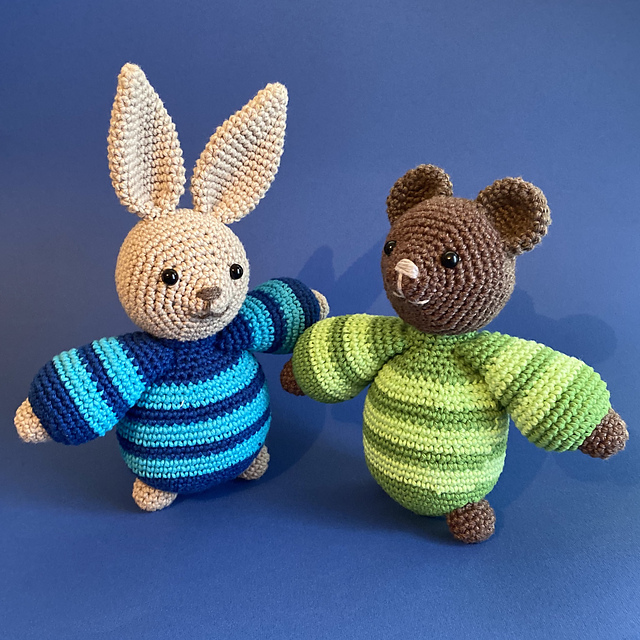 Ravelry: Banjo the Bunny and Benedict the Bear pattern by Emma McFarlane