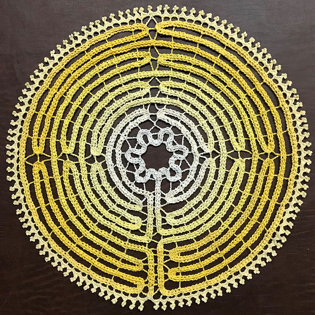 Ravelry: Chartres Labyrinth Doily pattern by Emma Garside