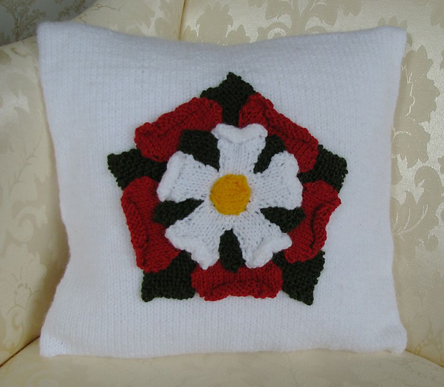 Ravelry: Tudor Rose Cushion Cover pattern by Sandra Rowland