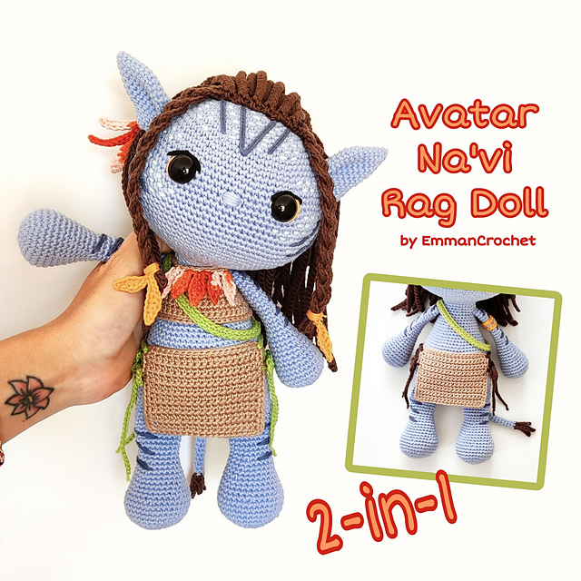Ravelry: Avatar Na'vi Rag Doll pattern by Emman Crochet