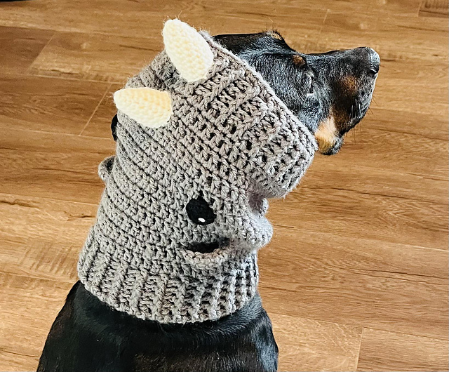 Ravelry: Rhinoceros Dog Snood pattern by Sarah Petersen