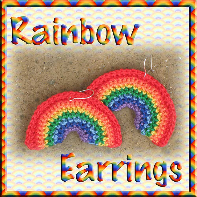 Ravelry: Rainbow Earrings pattern by Helen Free