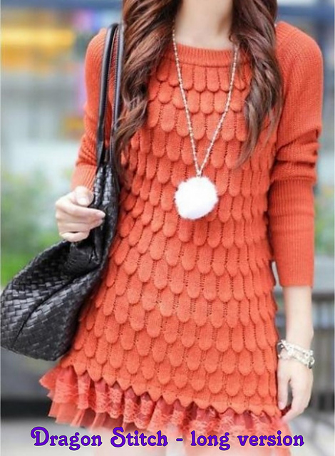 Ravelry: Entity60's Dragon Scales Stitch Pattern for Machine Knitting