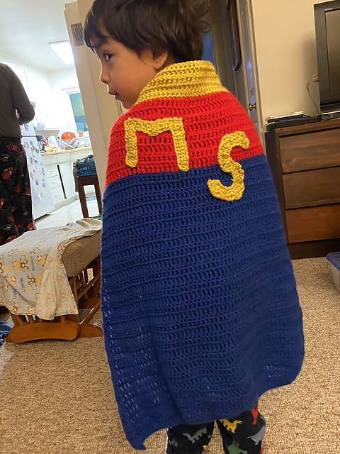 Ravelry: Superhero Cape & Hat pattern by Natalie Tanner