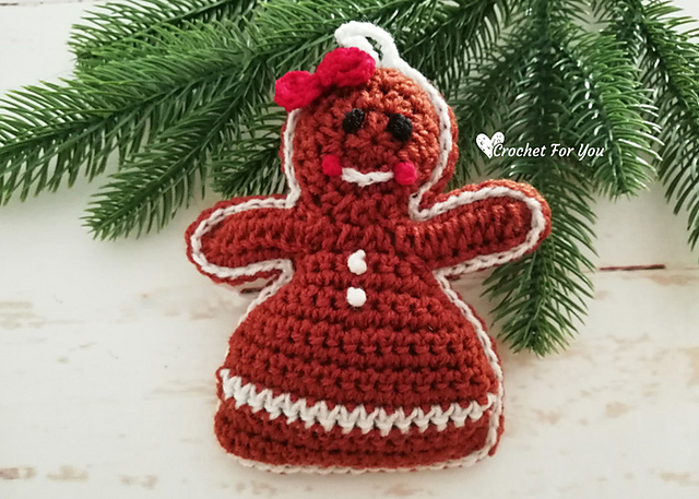 Ravelry: Gingerbread Girl Ornament pattern by Erangi Udeshika