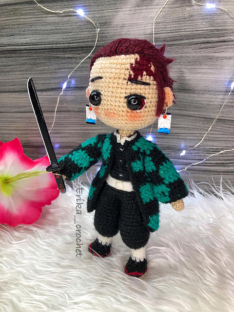 Ravelry: Tanjiro Kamado pattern by Erika Cuadro