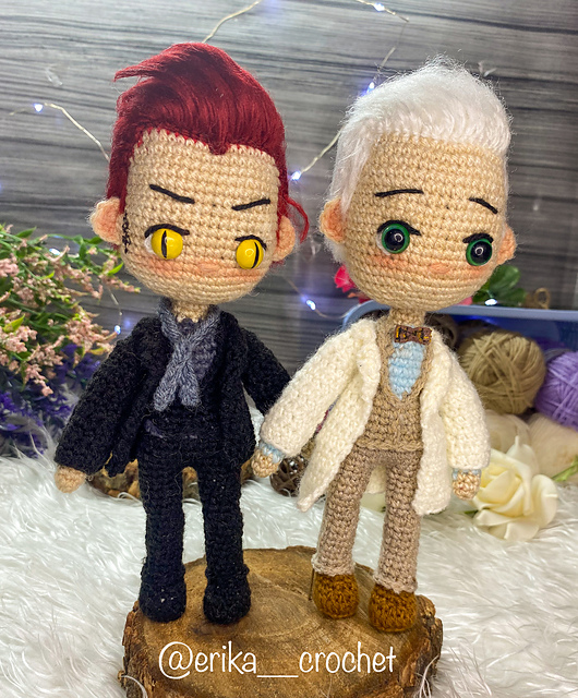 Ravelry: Aziraphale y Crowley pattern by Erika Cuadro
