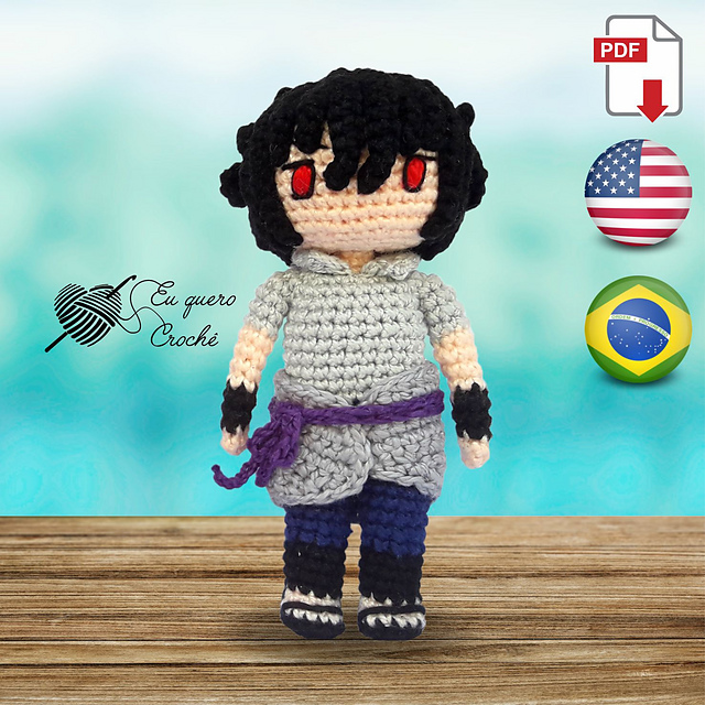 Ravelry: Sasuke (Naruto) Toy Art pattern by Adriana Gori