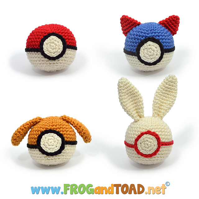 Ravelry: Pokemon PokeBall Amigurumi pattern by FROGandTOAD Créations