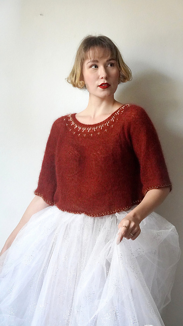 Ravelry: Decadence Blouse pattern by Fabel Knitwear
