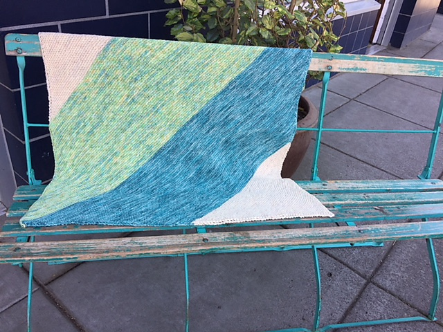 Ravelry: Garter Bias Blanket pattern by Emily Devlin