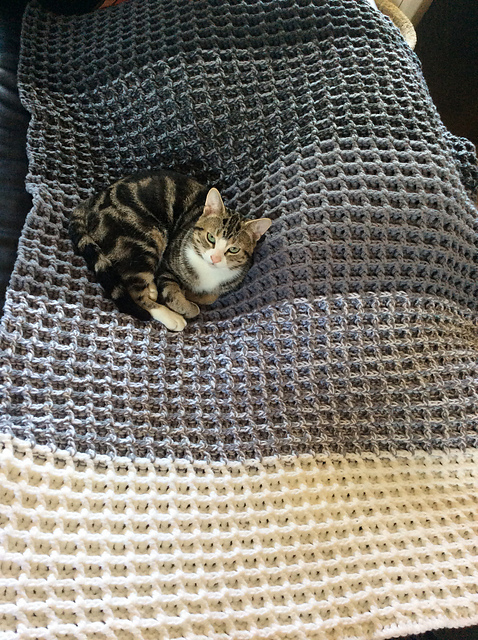 Ravelry: Shadow Box Throw pattern by Ashley Fehr