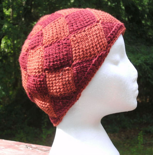 Ravelry: Tunisian Entrelac Cap pattern by Joshua McKiernan