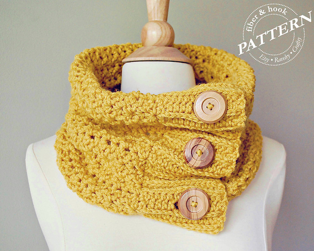 Ravelry: Boho Button Cowl pattern by Sarah Rowley