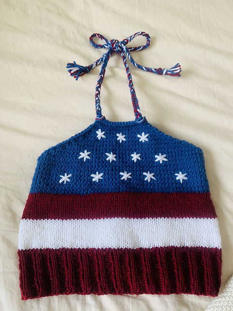 Ravelry: American Flag Crop Top pattern by Ashley Gutierrez