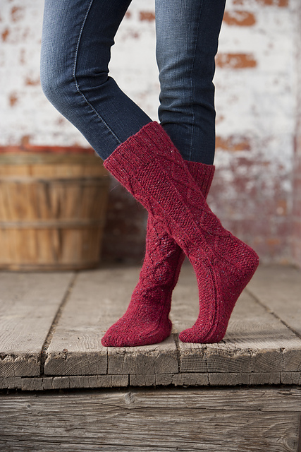 Ravelry: McIntosh Boot Socks pattern by Jennifer Burke