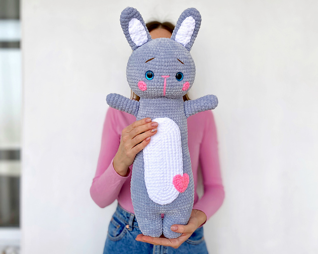 Ravelry: Big Bunny Plush Pillow pattern by Julia Kor