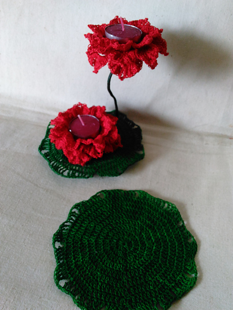 Ravelry: Water Lily Tea Light Stand pattern by Leticia Lebron