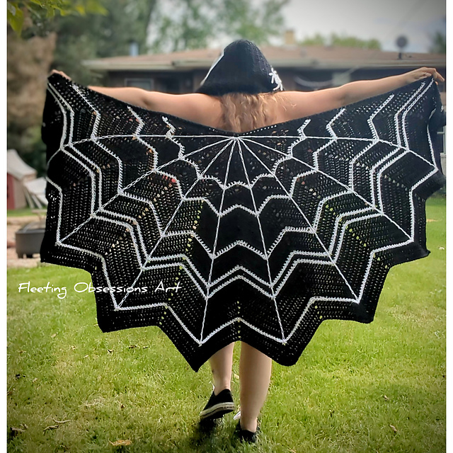 Ravelry: Lolth's Spiderweb Shawl pattern by Fleeting Obsessions Art