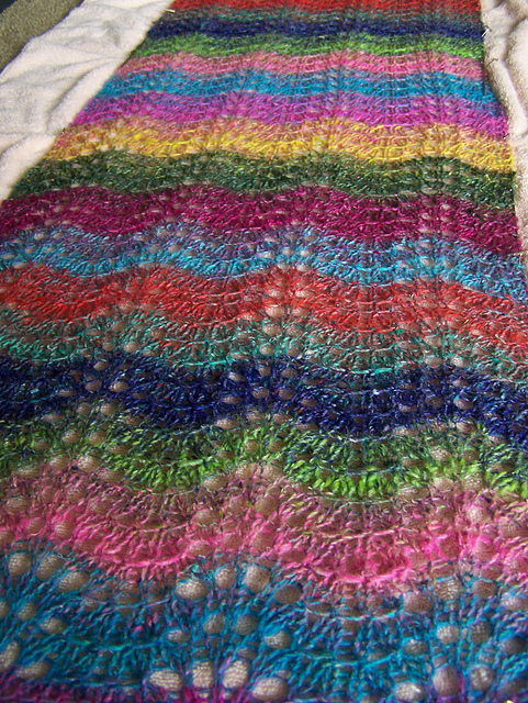 Ravelry: FlutePrayer's Heather's Wave Scarf
