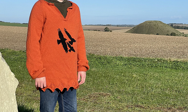 Ravelry: Silbury Hill Crows Unisex Tunic pattern by Forest Awen