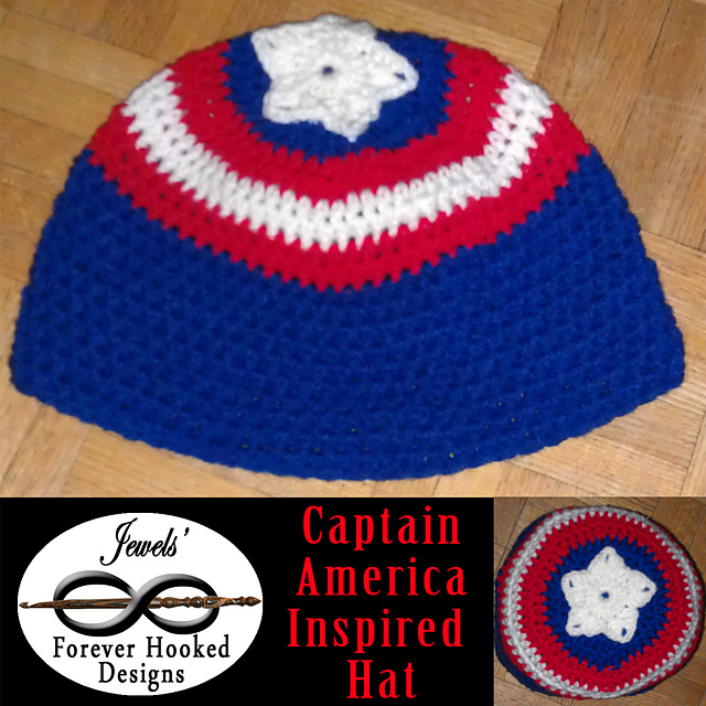 Ravelry: Captain America Inspired Hat pattern by Jewels' Forever Hooked ...