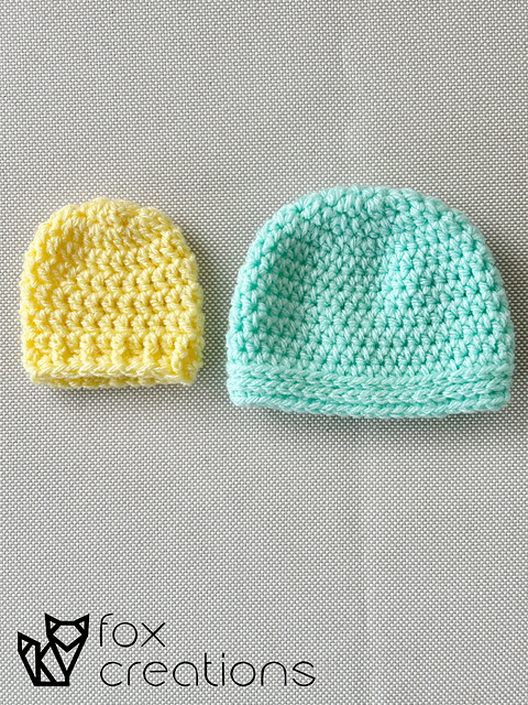 Ravelry: Preemie Baby Beanies pattern by Monica Fox