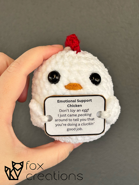 Ravelry: Emotional Support Chicken pattern by Monica Fox