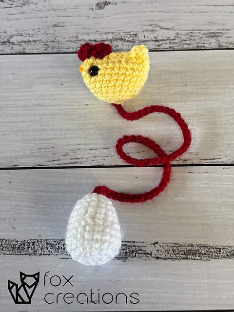Ravelry: Mini Chicken Bookmark pattern by Monica Fox