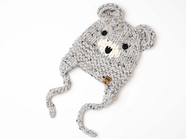 Ravelry: Bear Ear Flaps Hat Toque pattern by Tara Marie