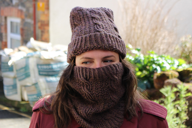 Ravelry: Bedrock Hat & Snood Set pattern by Francesca Hughes