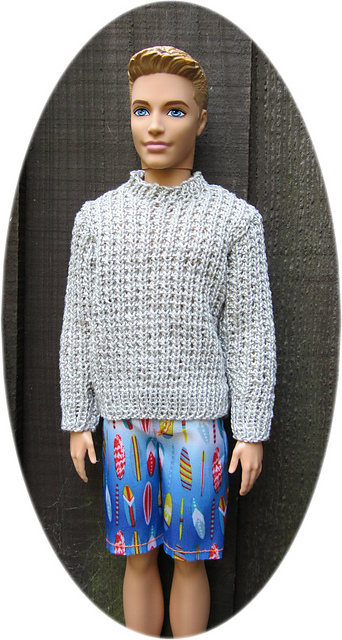 Ravelry: 1:6th scale Broken Rib Sweater pattern by Frances Powell