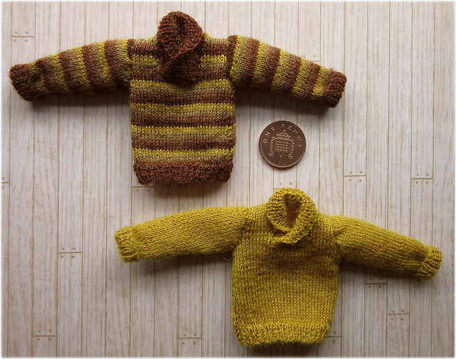 Ravelry: 1:12th scale Mans Autumn Jumper pattern by Frances Powell