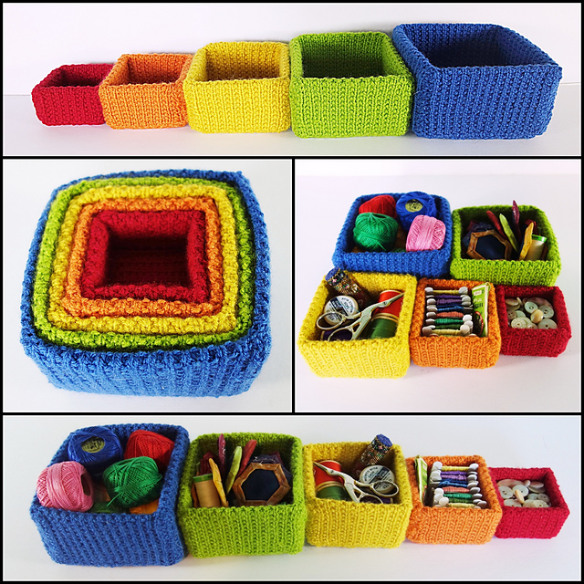 Ravelry: Square Nesting Boxes pattern by Frankie Brown