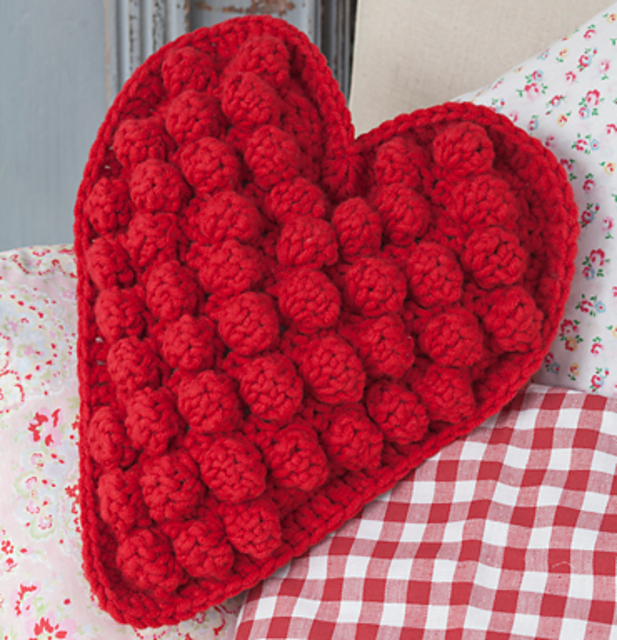 Ravelry: Heart Shaped Textured Cushion pattern by Frederica Patmore