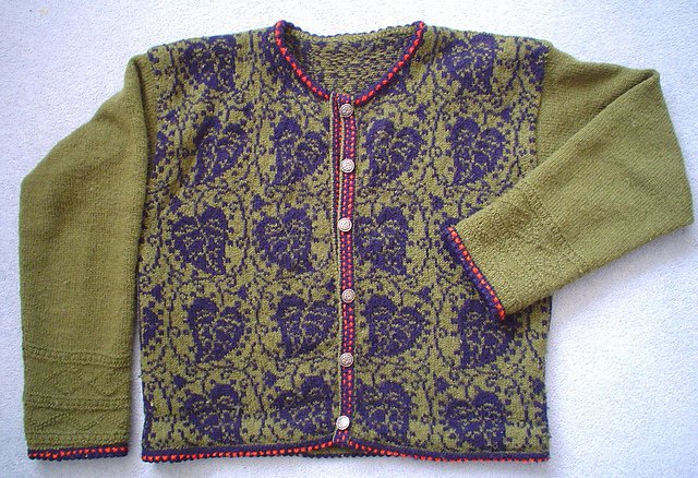 Ravelry: Green Cardigan With Leaves (page 160) pattern by Solveig Hisdal