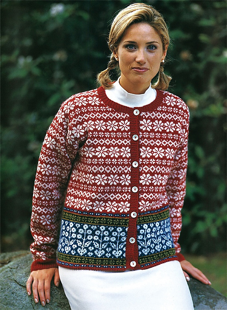 Ravelry: Traditional Floral Cardigan pattern by Lori Ihnen