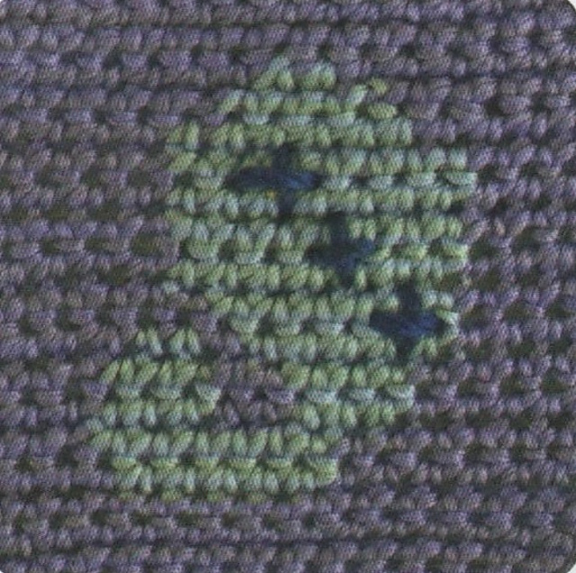 Ravelry: Simple colourwork square: paisley pattern by hachette