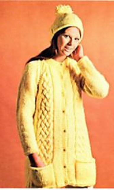 Ravelry: Long Line Jacket in Cable Stitch pattern by Pingouin Design Studio